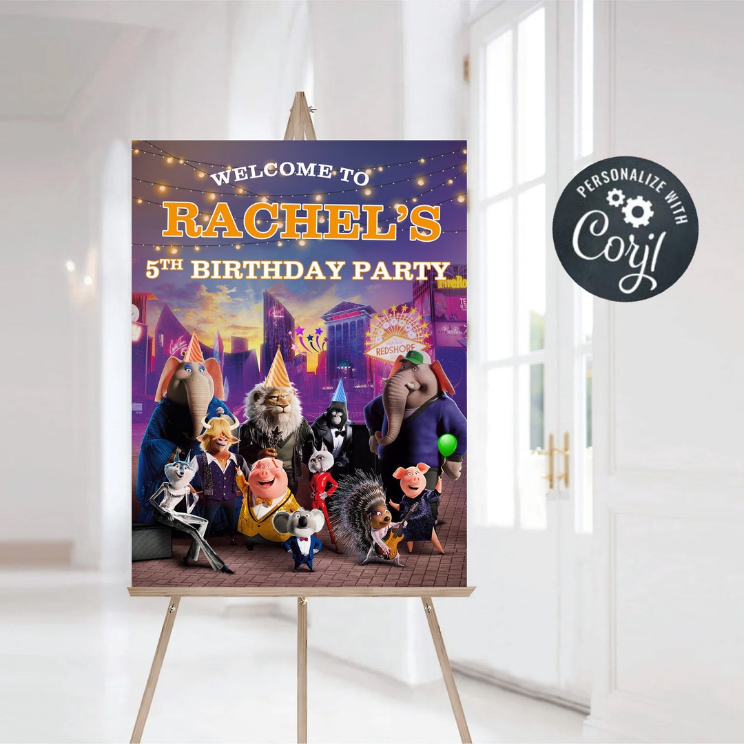 Sing Birthday Welcome Sign, Sing Custom Birthday Welcome Sign ...