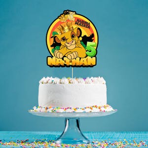 Printable Simba Cake Topper, Simba Birthday Party Cake Topper,lion King ...