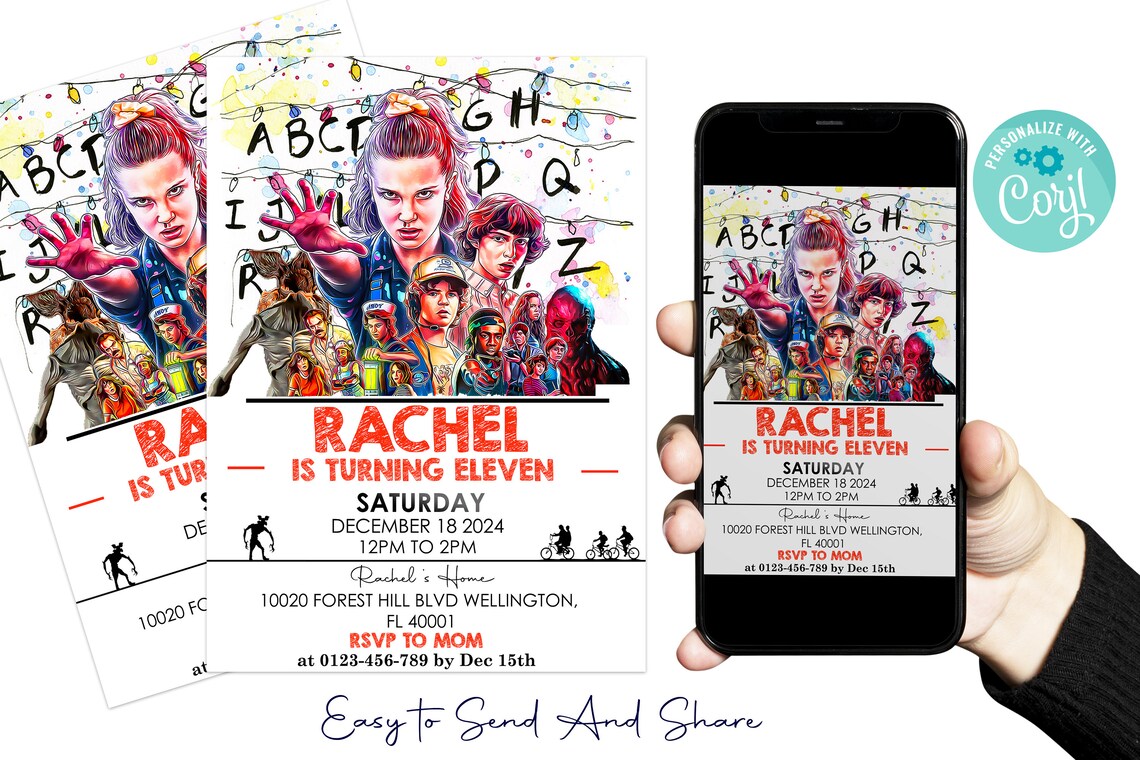 Printable Stranger Invitation Stranger Birthday Invitation - Etsy