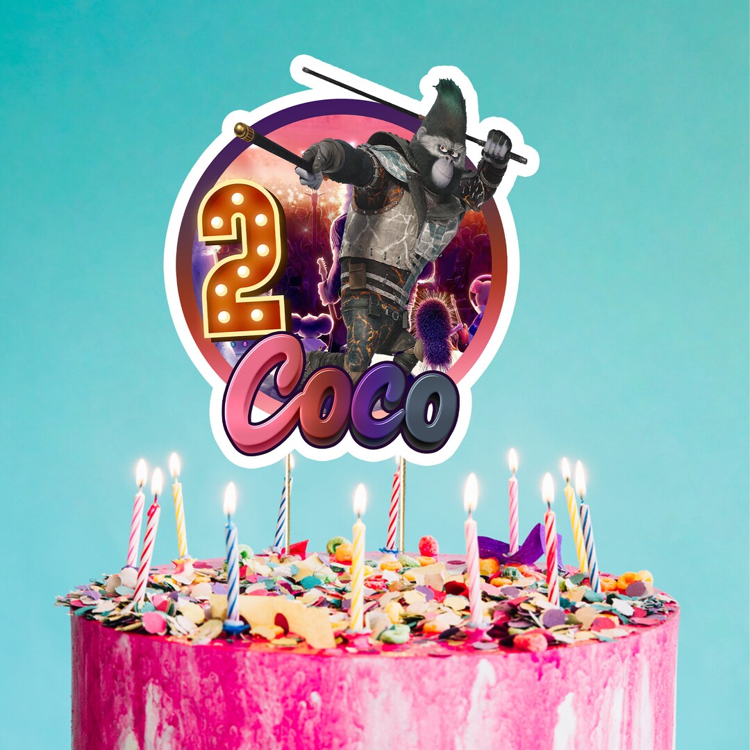 Printable Sing 2 Johnny Cake Topper , Sing 2 Johnny Birthday Party Cake ...