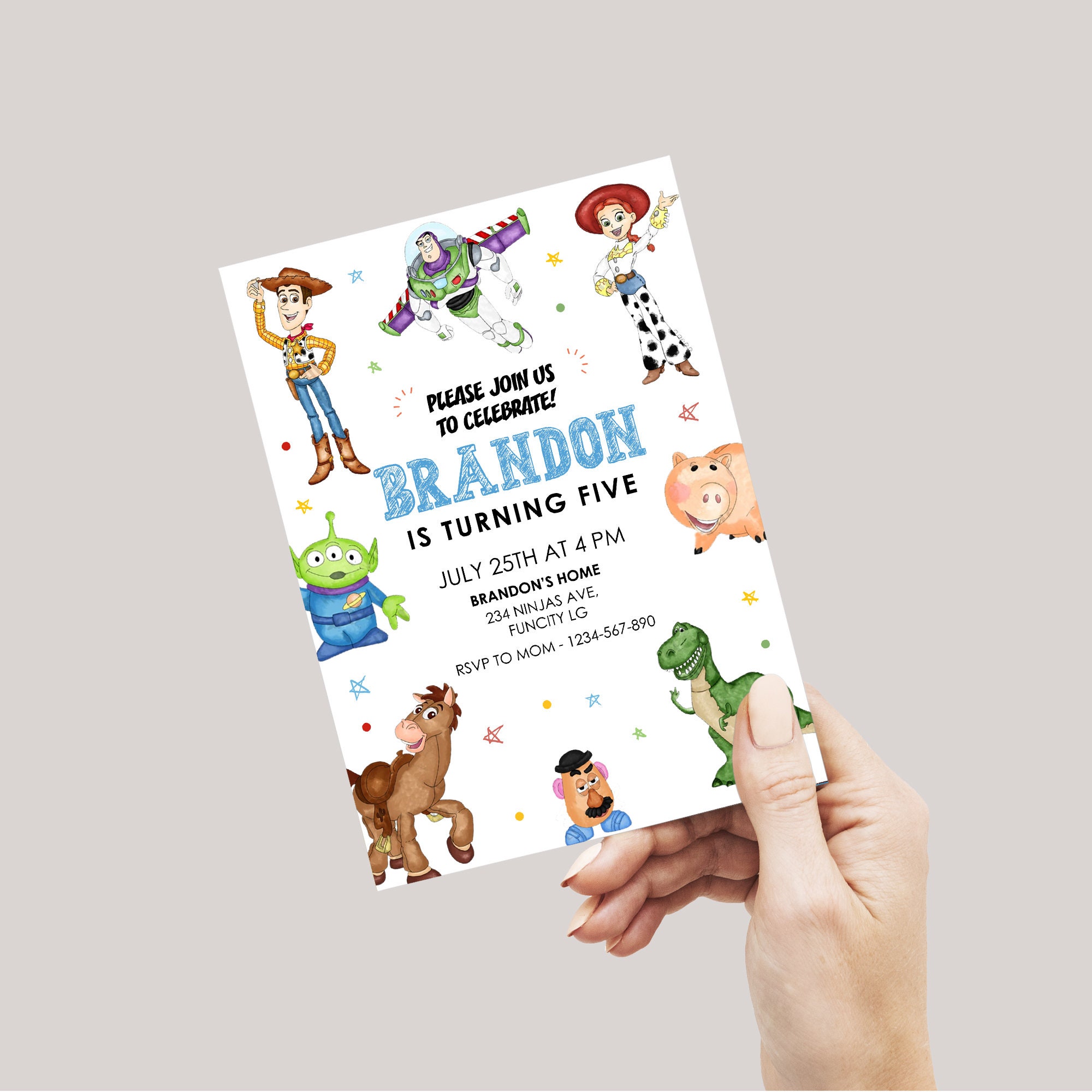 Invitación de cumpleaños de Toy Story cumpleaños de Toy - Etsy España