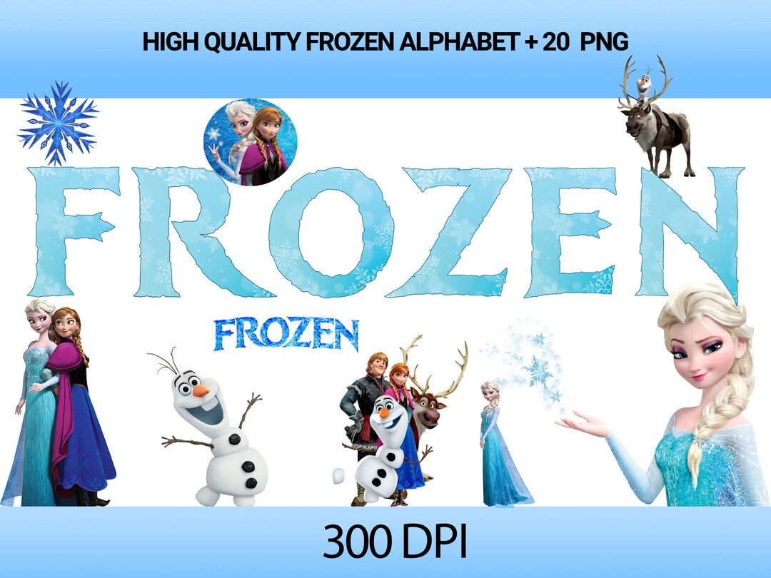 Frozen Font Png Files, Frozen Alphabet Letters and Numbers Png Clipart ...
