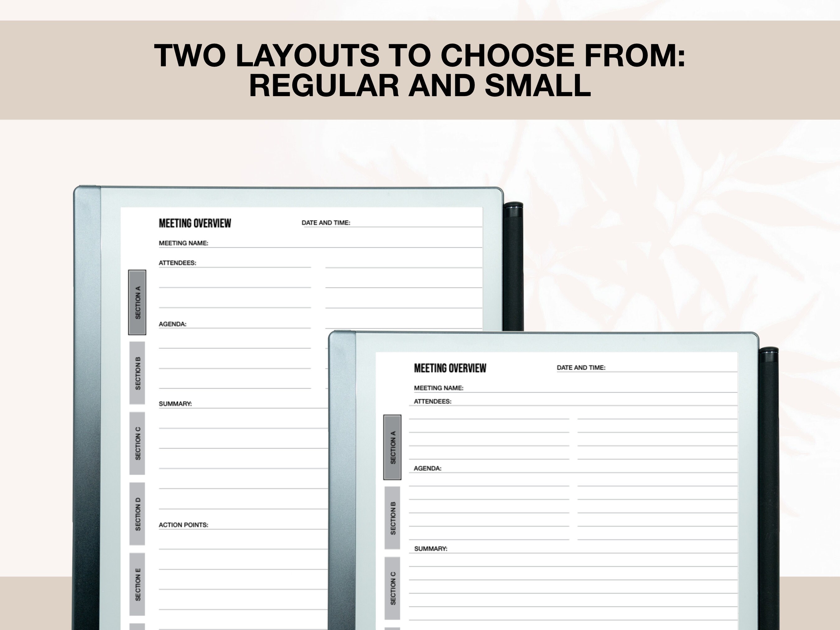 Remarkable 2 Meeting Notes Meeting Minutes Remarkable 2 Templates - Etsy