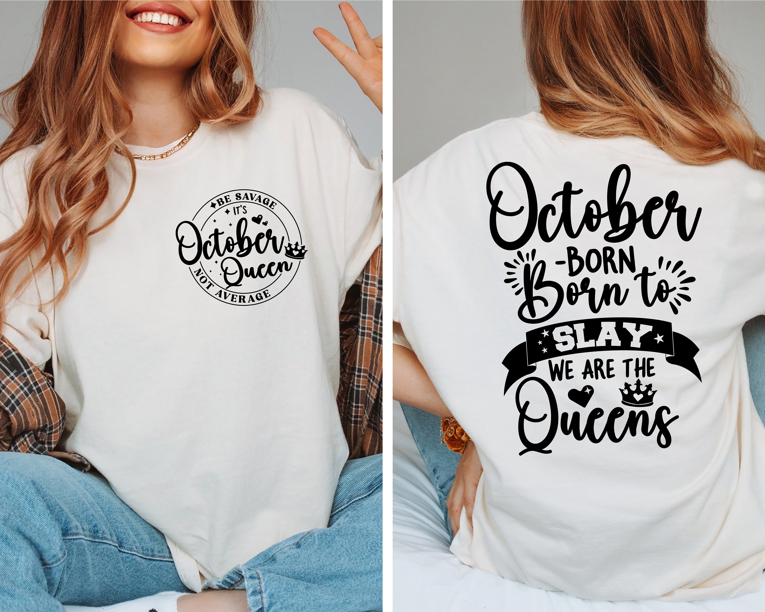 October Girl Svg, Queens Are Born Svg, October Birthday Svg, Women Born ...
