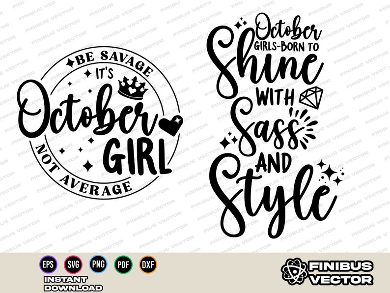 October Birthday Svg, Its My Birthday Svg, October is My Birthday Month ...
