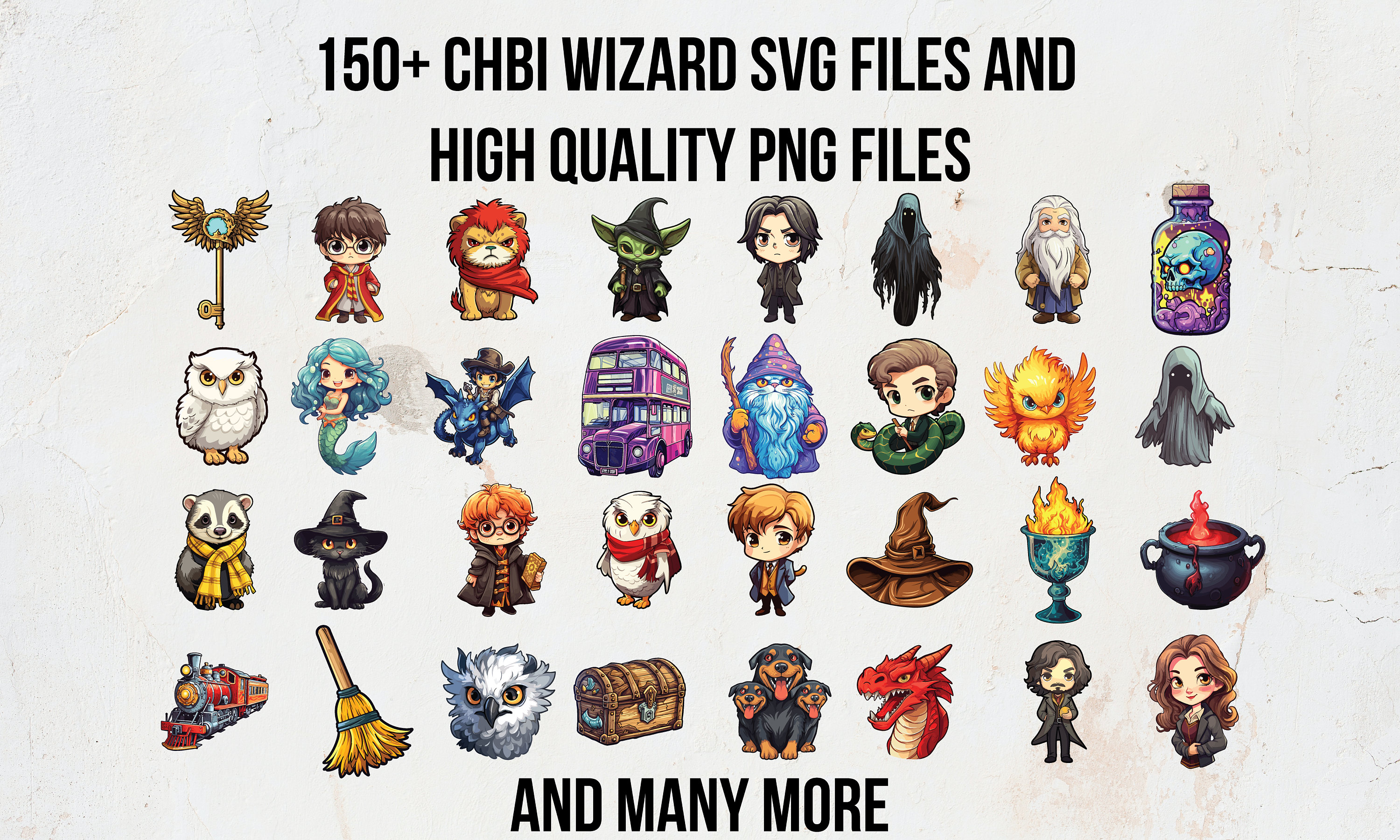 550 Mega Wizard Clipart Bundle Commercial Use 450 Clip Art Images Wizarding School PNG Magic ...