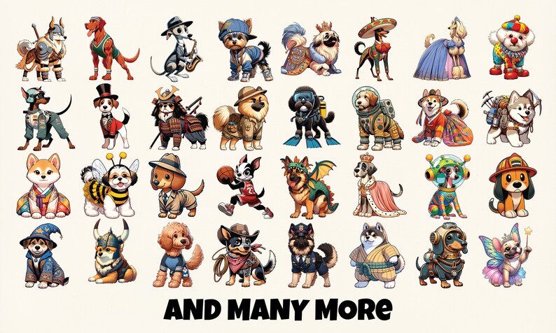 Mega Dogs PNG Clipart Bundle 1000 High Quality 300DPI Images Commercial ...