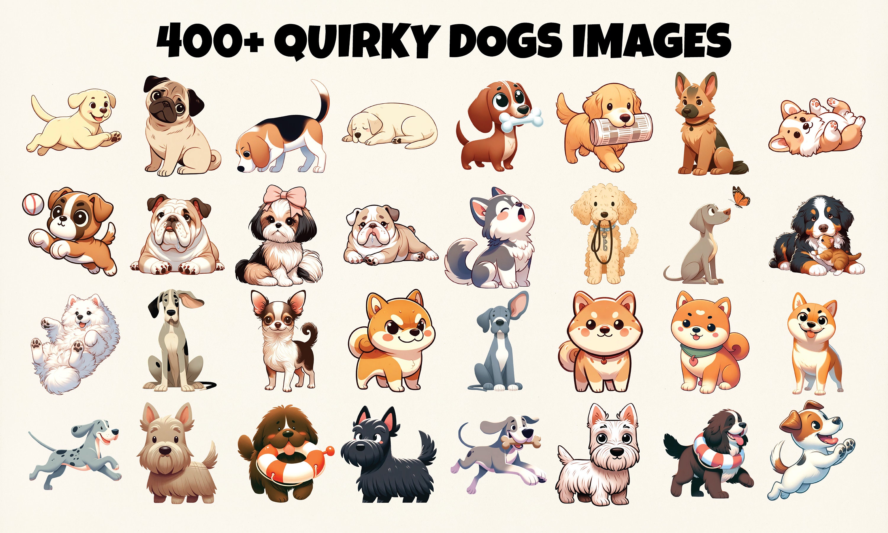 Mega Dogs PNG Clipart Bundle | 1000+ High Quality 300DPI Images ...