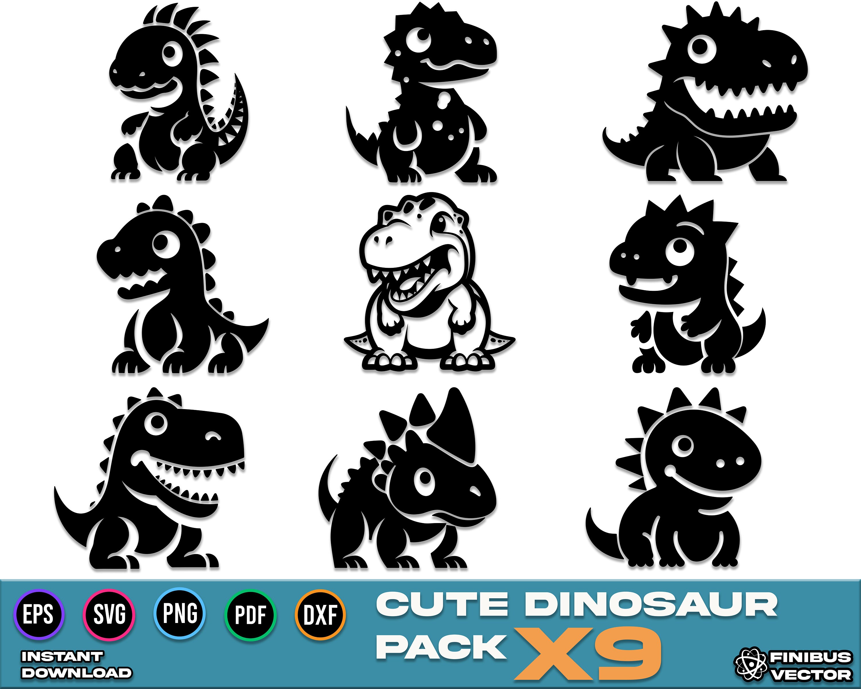 Dinosaur Svg Bundle | Dinosaur Clipart Png | Dinosaur Silhouette Svg ...