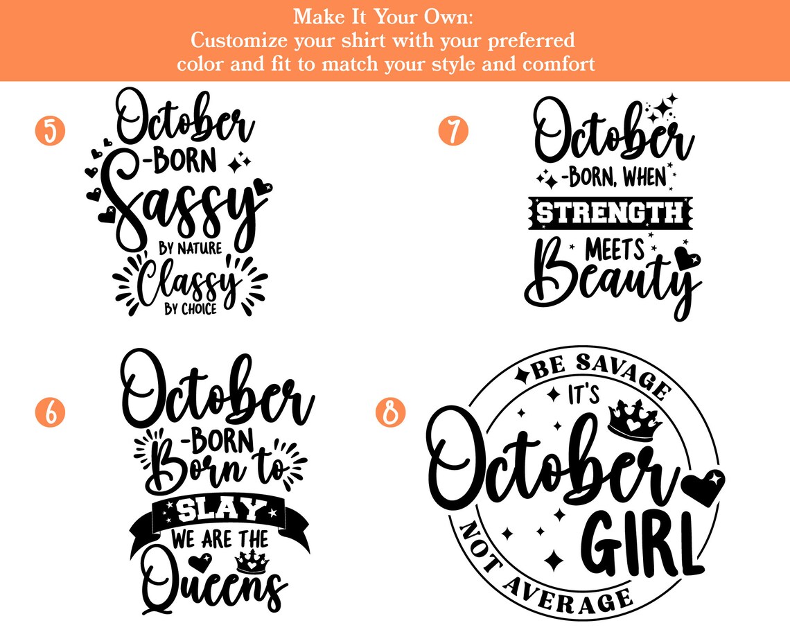 October Girl Svg Bundle, Queens Are Born Svg, October Birthday Svg ...
