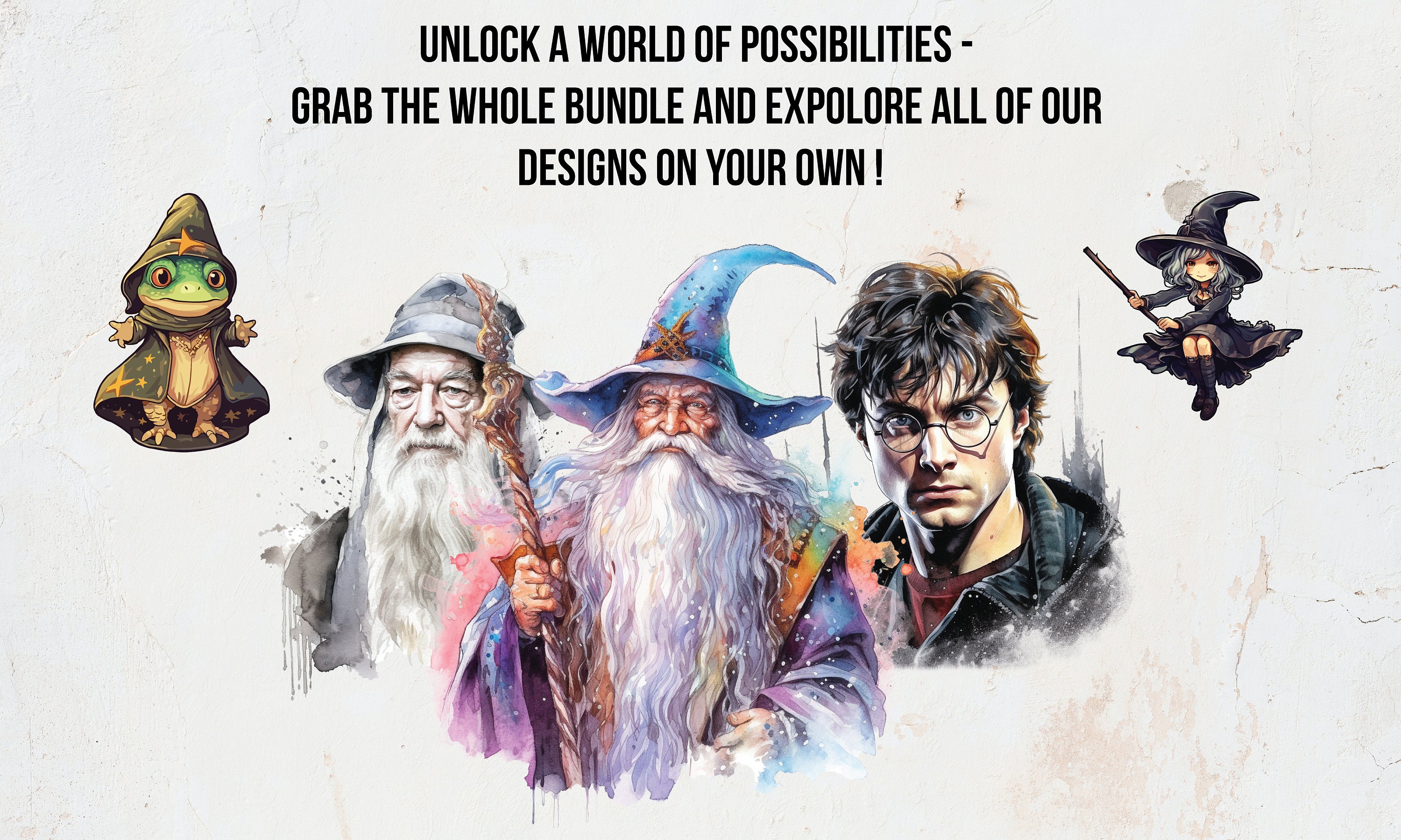 550 Mega Wizard Clipart Bundle Commercial Use 450 Clip Art Images ...