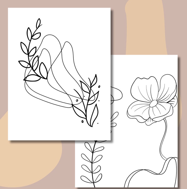 Boho Coloring Pages, Minimalist Coloring, Printable DIY Boho Wall Art ...