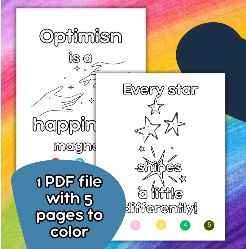 Motivational Quotes Coloring Pages, Color by Number Page for Kid, Easy ...