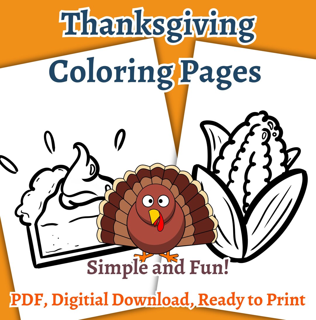Thanksgiving Coloring Pages, Cute Thanksgiving Drawings, Printable ...