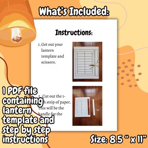 Paper Lantern Craft for Kids, Printable Arts and Craft Activity, Cut ...