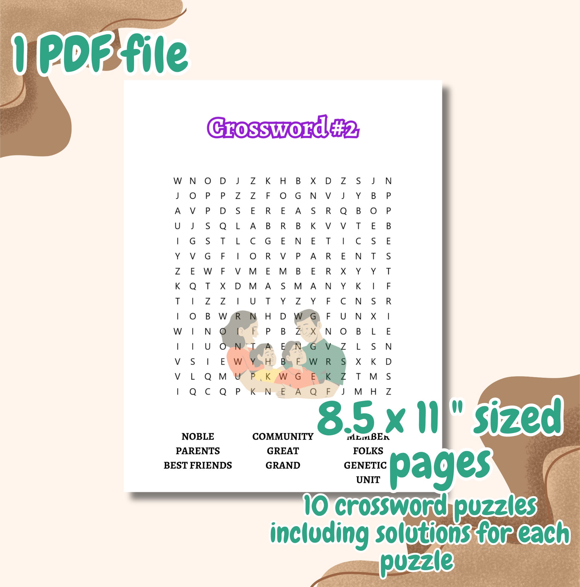 Family Day Word Search Puzzles, Family Word Find Game, Printable Puzzle ...