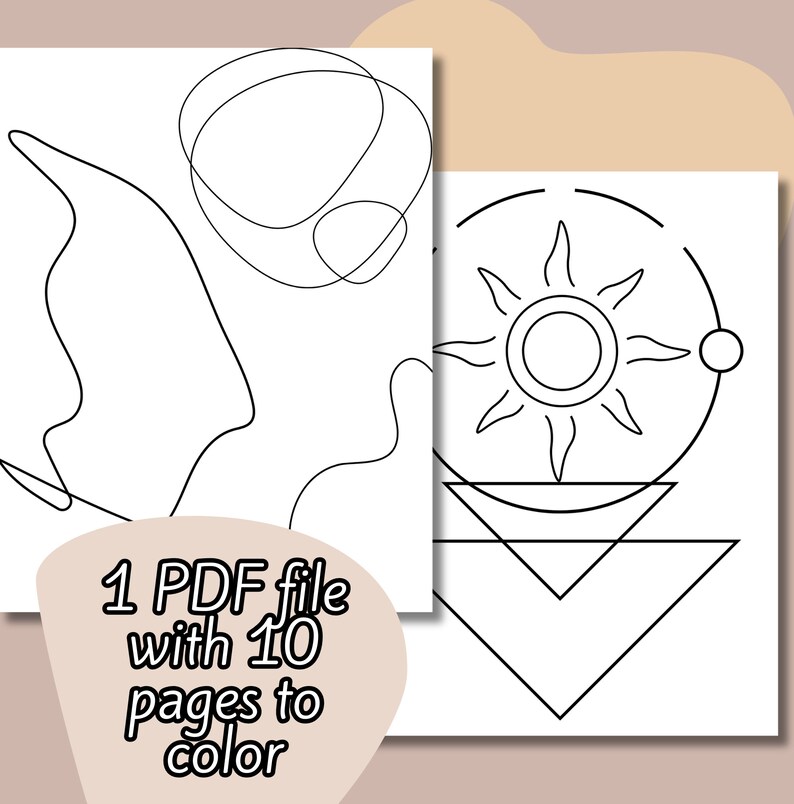 Boho Coloring Pages, Minimalist Coloring, Printable DIY Boho Wall Art ...