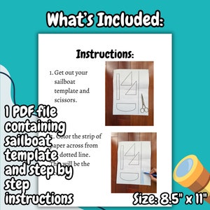 Sailboat Paper Craft for Kids, Printable Arts and Craft Activity, Cut ...