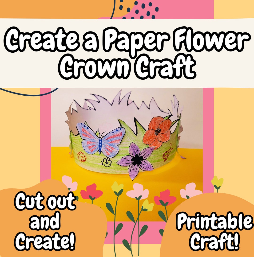 Paper Flower Crown Craft for Kids, Printable Arts and Craft Activity ...