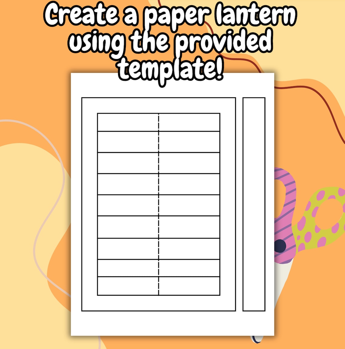 Paper Lantern Craft for Kids, Printable Arts and Craft Activity, Cut ...