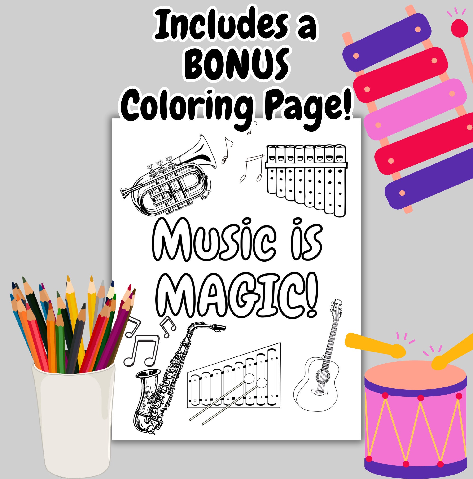 Music Word Search, Word Find Game, Printable Fun Activity for Kids and ...