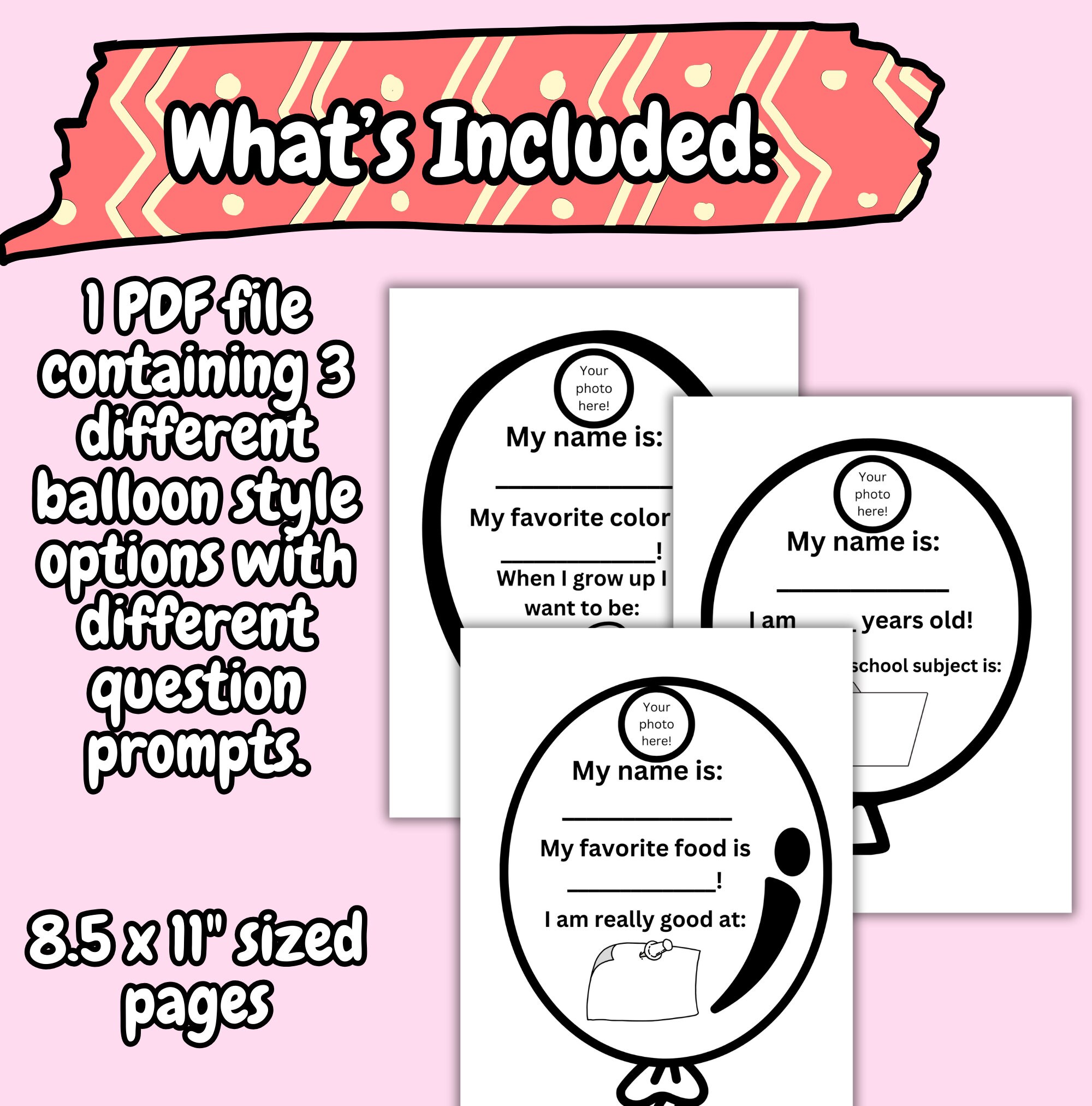 All About Me Poster, Printable Class Activity, Bulletin Board Arts ...