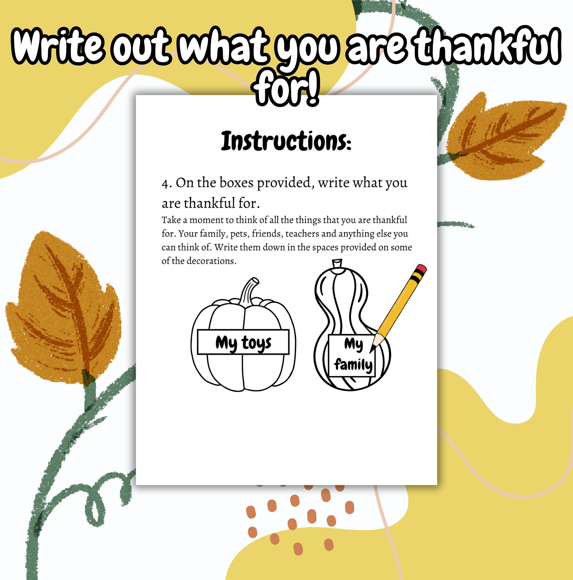 Thanksgiving Fall Wreath Craft for Kids Fun Printable Arts - Etsy