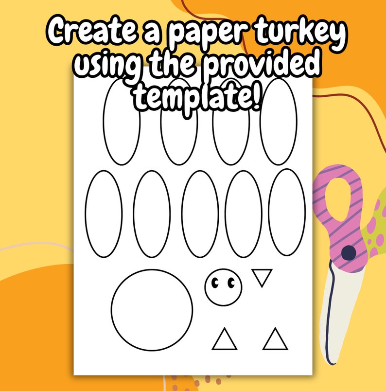 Paper Turkey Craft for Kids, Printable Arts and Craft Activity, Cut and ...