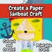 Sailboat Paper Craft for Kids, Printable Arts and Craft Activity, Cut ...