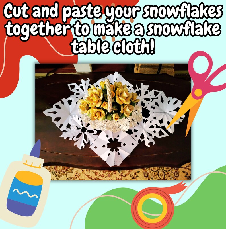 Paper Snowflake Craft for Kids, Snowflake Printable, DIY Snowflake ...