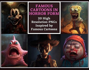Collection of 20 Horror Posters Clipart Pack PNG Horror - Etsy