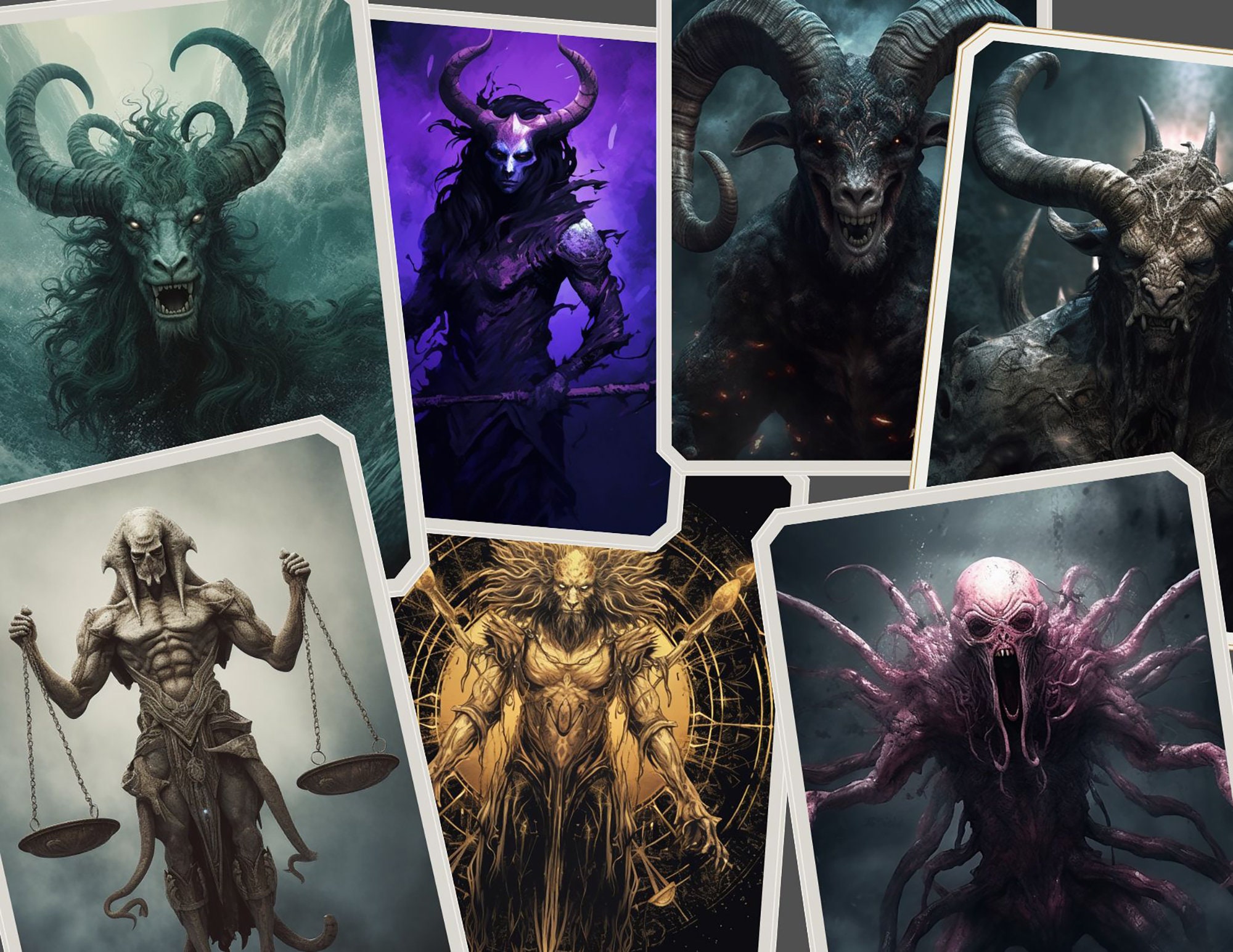 Zodiac Inspired Horror Clipart Pack - 24 Images, 2 of Each Sign | PNG ...