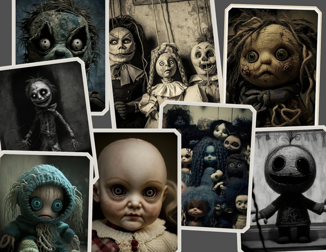 Evil Dolls 20 PNG Clipart Pack | Creepy Horror Clip Art | Puppet Art ...