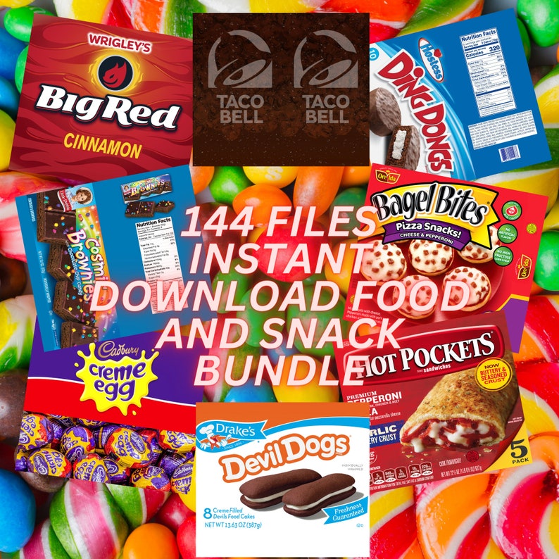 144 Food and Snack Tumblers Mega Bundle Instant Download!!!!!! Jpeg - Etsy