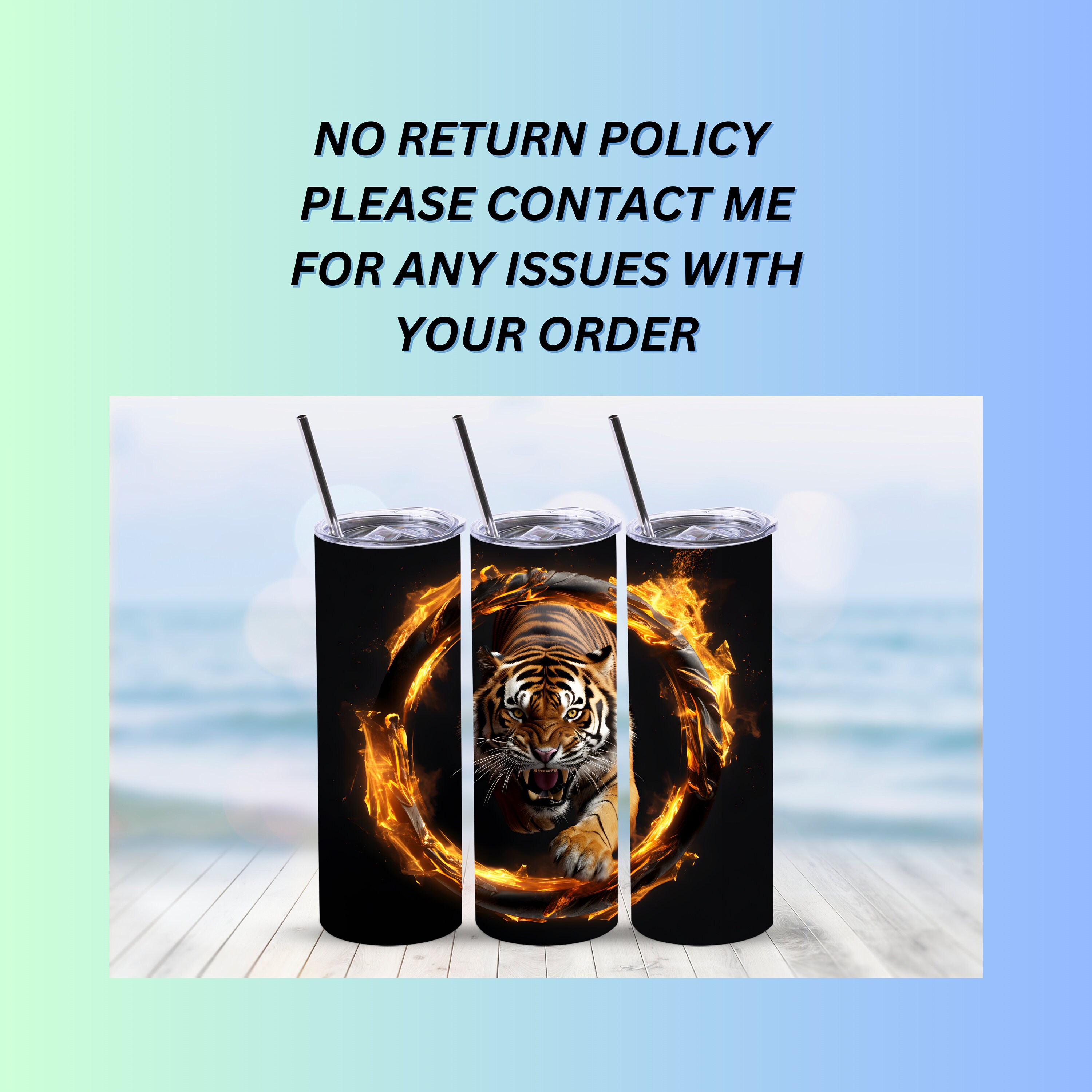 Tiger Tumbler Wrap,3d Tiger Wrap 20 Oz. Straight Tumbler Sublimation ...