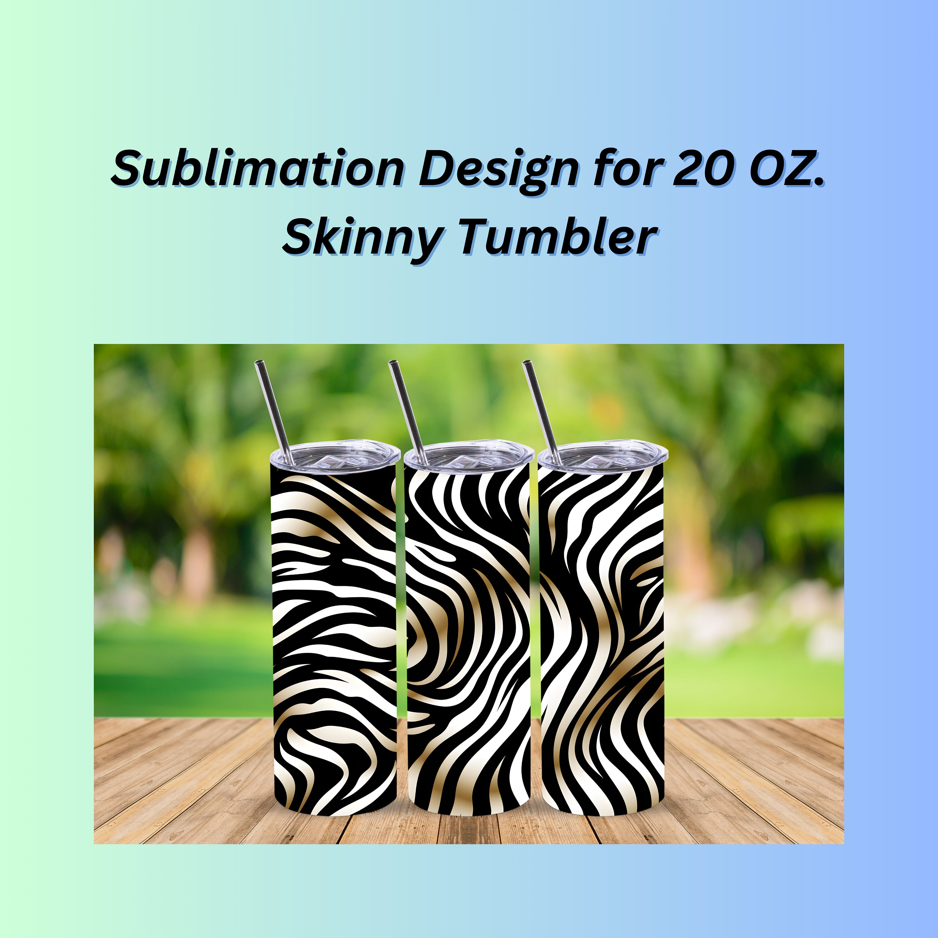 Zebra Tumbler Wrap3d Zebra Stripes With Taupe Background 20 - Etsy
