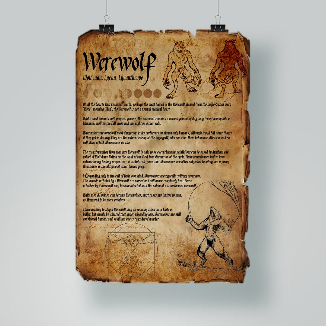 Werewolf | Werewolf Poster | Instant Download | Digital Download ...