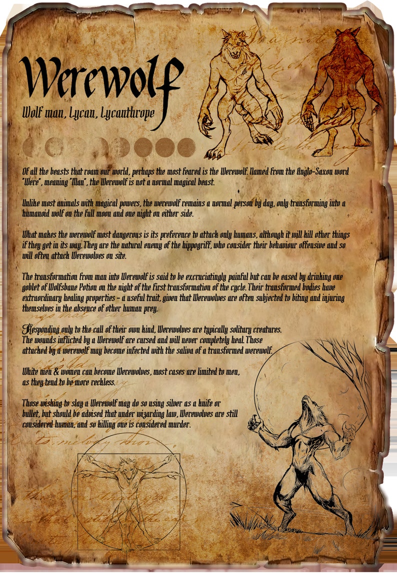 Werewolf | Werewolf Poster | Instant Download | Digital Download ...