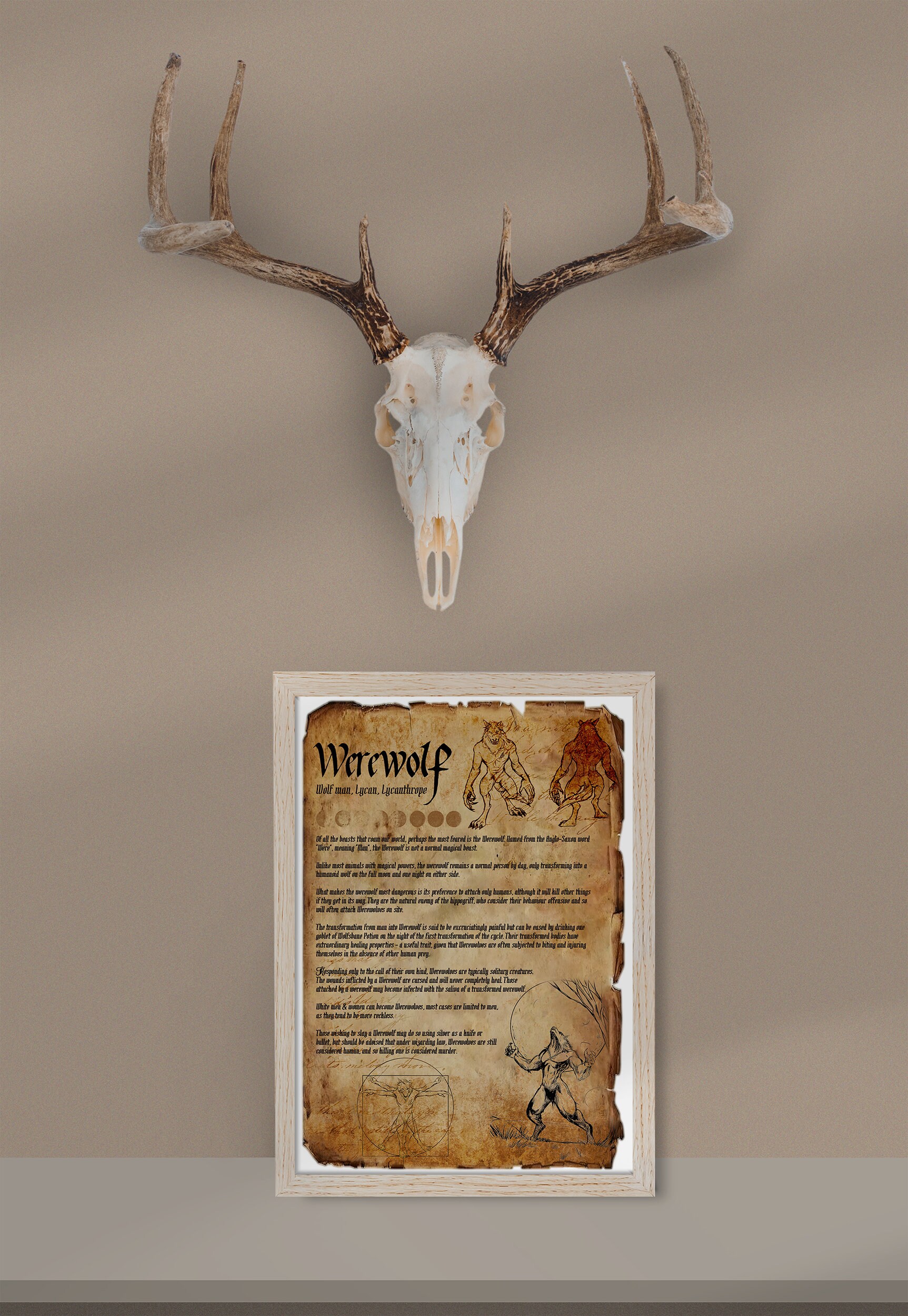 Werewolf Werewolf Poster Instant Download Digital Download Medieval ...