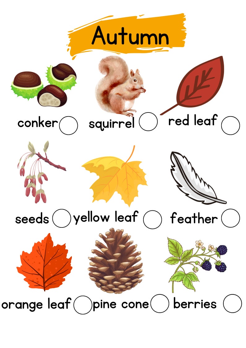 Autumn Scavenger Hunt - Etsy
