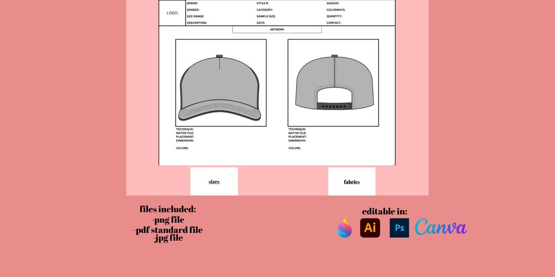 Versatile Customizable Cap Mockup Editable in Photoshop, Canva ...