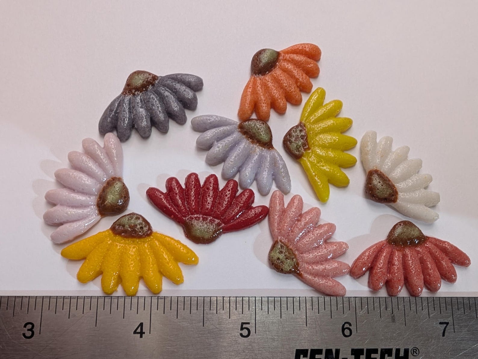 96 Coe Fused Glass Coneflowers About 1 1/2" , Fusing, Embellishments ...