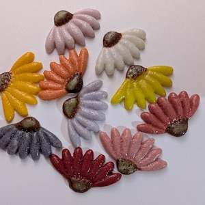 96 Coe Fused Glass Coneflowers About 1 1/2" , Fusing, Embellishments ...