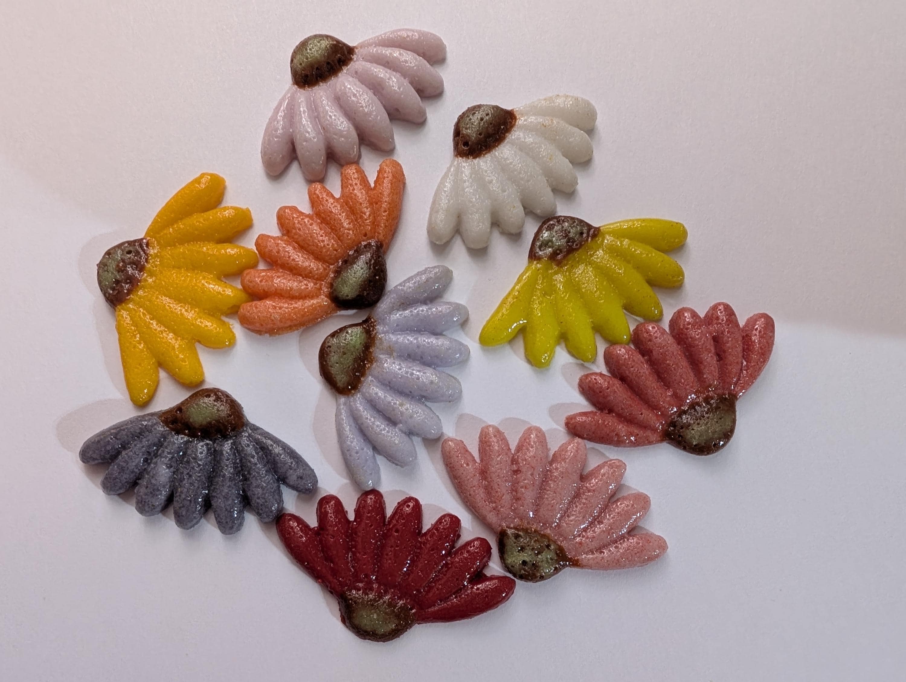 96 Coe Fused Glass Coneflowers About 1 1/2" , Fusing, Embellishments ...