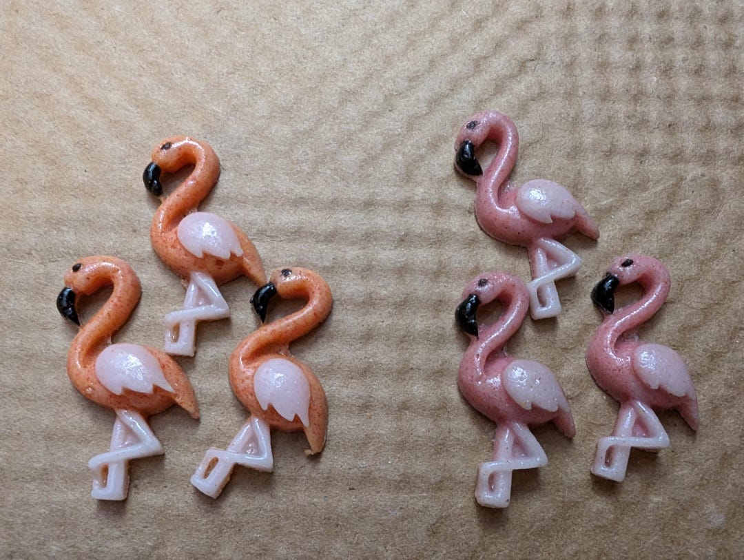 96 Coe Fused Glass Flamingos, Fusing, Embellishments, Mosaic - Etsy