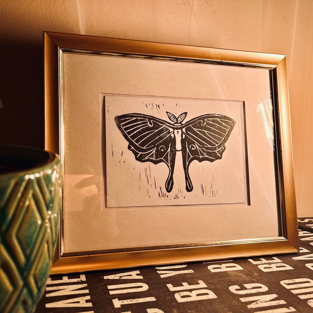 Luna Moth Print 4x6 - Etsy