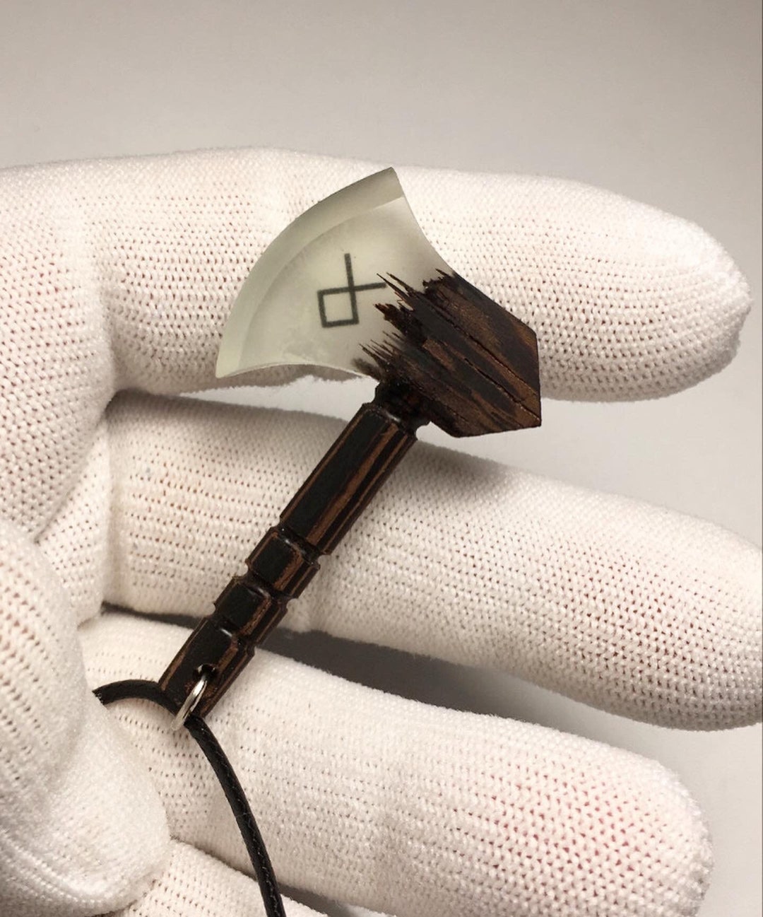 Battle Axe Necklace, Viking Battle Axe, Glowing Resin Axe Pendant ...