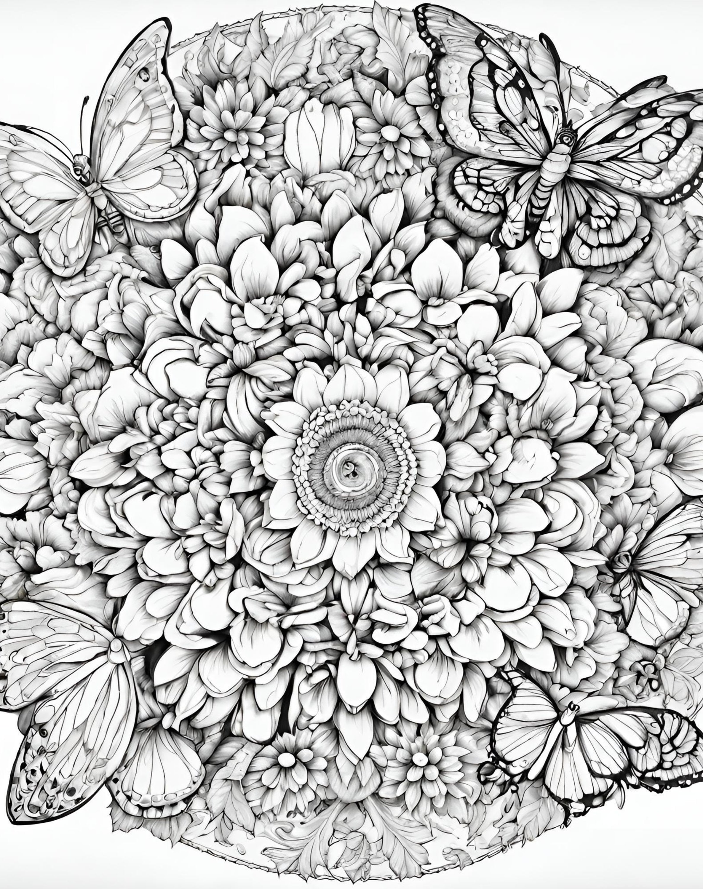 40 Mandala Coloring Pages for Adults, Printable Coloring Book ...
