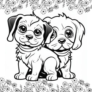 50 Printable Puppy Coloring Pages for Any Age, Animals Coloring Pages ...