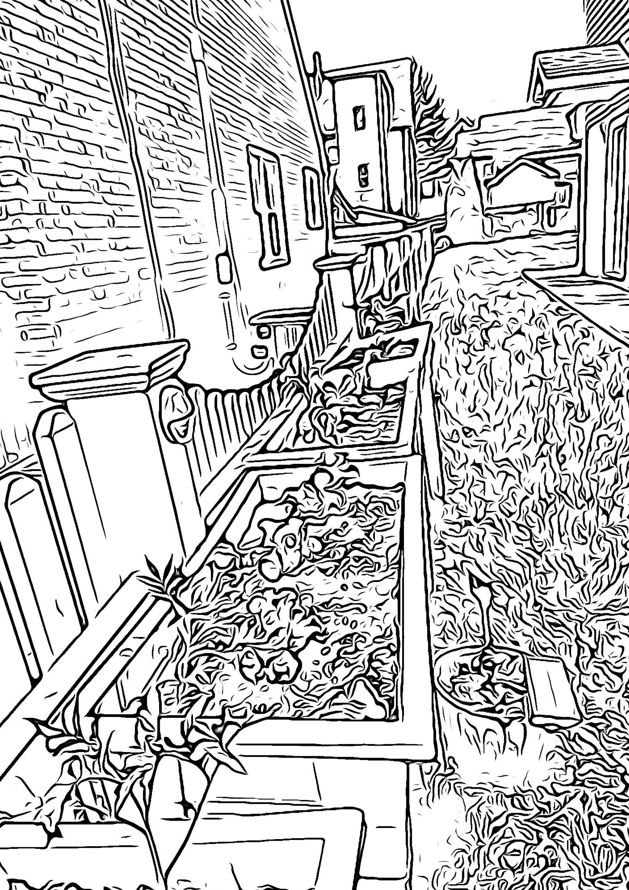 15 Garden Plant Coloring Pages for Adults, Printable Coloring Book ...